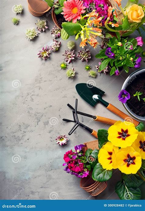 Illustrated Spring Background Inspired By Planting Seedlings Stock Illustration Illustration