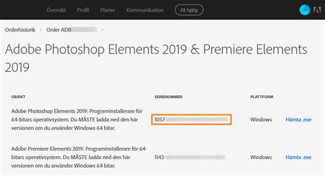 Hitta serienumret för Adobe Photoshop Elements
