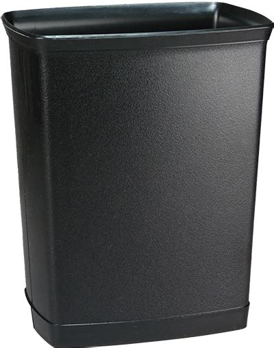 7 Qt Black Rectangular Wastebasket Courtesy Products