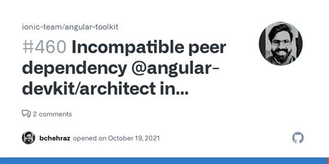 Incompatible Peer Dependency Angular Devkitarchitect In Update For Angular From 11 To 12 In
