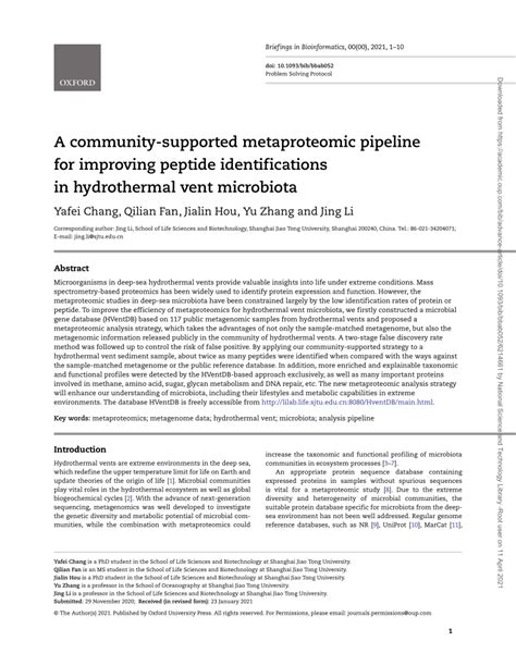 Pdf A Community Supported Metaproteomic Pipeline For Improving Peptide Identifications In