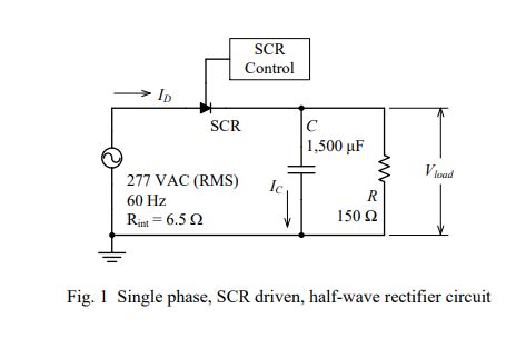 Solved A Single SCR Is Connected Into A Circuit As Shown In Chegg Com