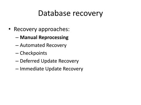 Ppt Concurrency Control Contd Database Recovery Powerpoint Presentation Id2887461