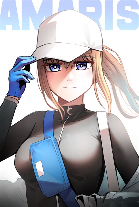 Safebooru 1girl Bag Baseball Cap Blonde Hair Blue Eyes Blue Gloves