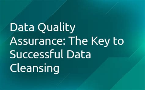 Data Quality Assurance The Key To Successful Data Cleansing Retail Taxonomy