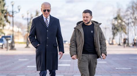 Ukraine Crisis United States President Joe Biden Makes Unannounced