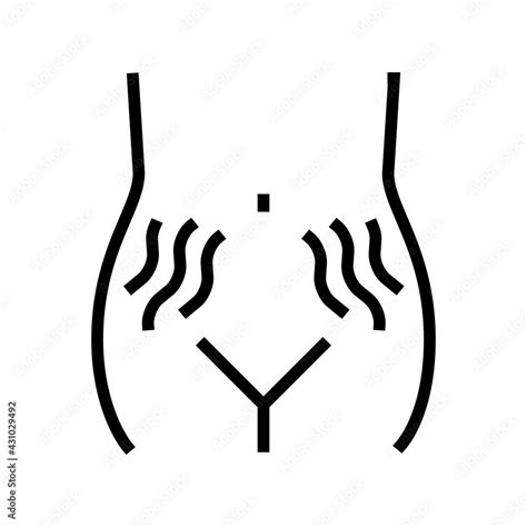 Stretch Marks On Skin Disease Line Icon Vector Stretch Marks On Skin