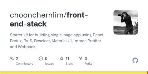 Github Choonchernlimfront End Stack Starter Kit For Building Single Page App Using React