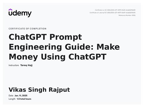 Excited To Share That I Have Completed The Chatgpt Prompt Engineering Guide Make Money Using