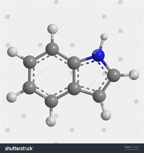 3d Molecular Structure Indole Stock Illustration 612568385 Shutterstock