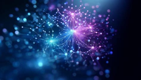 Abstract Neural Network Visualization Ai Technology Concept Stock Illustration Illustration