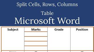 How To Split And Merge Table Cells Columns Rows In Word Lisa Doe Mp Mp Download Tubidy Skin