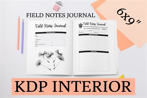 Field Notes Journal Kdp Interior Graphic By Coco Sway · Creative Fabrica