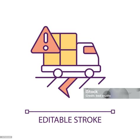 Delivery Issues Warning Rgb Color Icon Stock Illustration Download Image Now Adversity