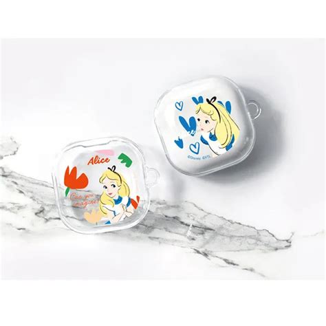 루다케이스 디즈니 앨리스 갤럭시 버즈프로 버즈라이브 버즈2 투명케이스 키링포함 위시버킷