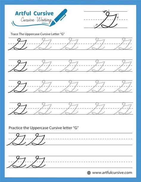 Download Free Printable Cursive Writing Worksheets Artful Cursive