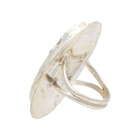 Navajo White Buffalo Turquoise Ring For Sale At 1stdibs