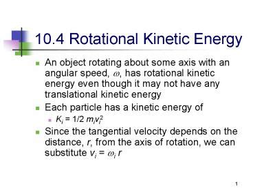 Rotational Kinetic Energy Presentation Free To View