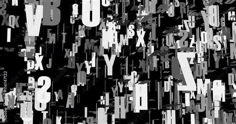 The Letter Matrix 3d Animation Of Alphabet Characters Moving Across The Screen In Endless