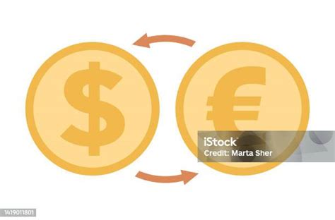 환전 아이콘입니다 돈 전환 유로 대 달러 기호 벡터 플랫 일러스트 레이 션 0명에 대한 스톡 벡터 아트 및 기타 이미지 0명 개념 경제 Istock