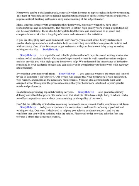 Homework 4 Inductive Reasoning Pdf Inductive Reasoning Deductive