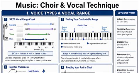 Choir And Vocal Technique Cheat Sheet Livephysics™