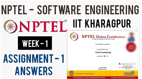Nptel 2020 Software Engineering Assignment 1 Quiz Answers Week 1 Quiz Answers Iit Kharagpur