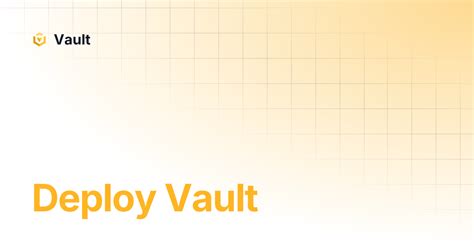 Deploy Vault Vault