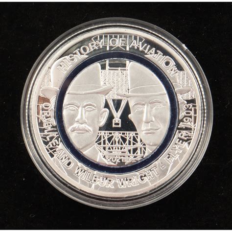 2021 Ghana 2 Cedis History Of Aviation The Wright Brothers Commemorative Silver Coin