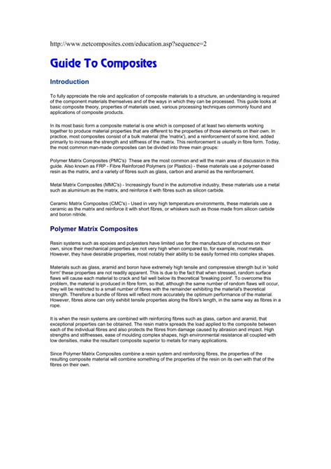 Pdf Guide To Composites Dokumen Tips