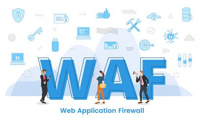 Web Application Firewall Vector Images Over