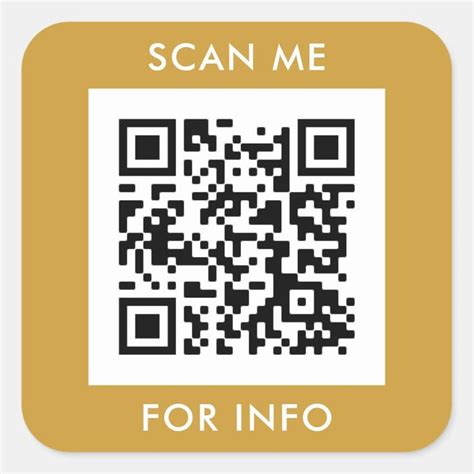 Scan Me Custom Qr Code Text Template Square Sticker Zazzle Business