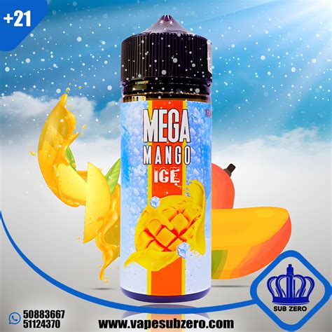 Mega Mango Ice 120 Ml 3 Nicotine Vape Subzero