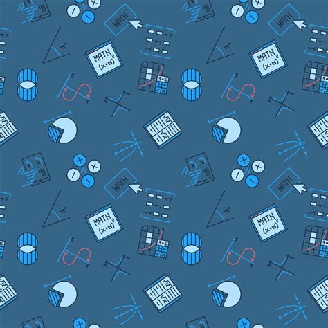 Math Colored Seamless Pattern Mathematics And Science Vector Background 25348883 Vector Art At