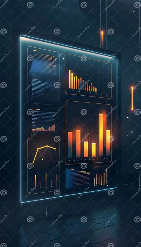 Sophisticated Data Chart Template In A Sleek Rectangular Format For Professional Presentations