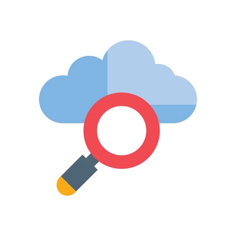 Cloud Data Search Vector Flat Icon Cloud Computing Symbol Eps 10 File 16878020 Vector Art At