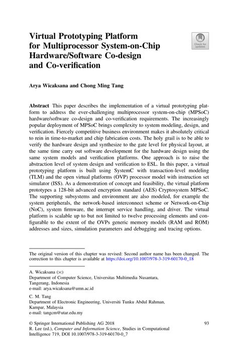 Pdf Correction To Virtual Prototyping Platform For Multiprocessor