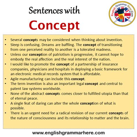 Sentences With Concept Concept In A Sentence In English Sentences For Concept English
