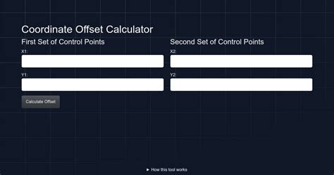 Coordinate Offset Calculator