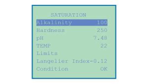 Saturation LSI Menu CHEMTROL Australia