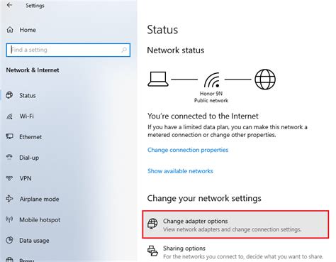 Change Adapter Options