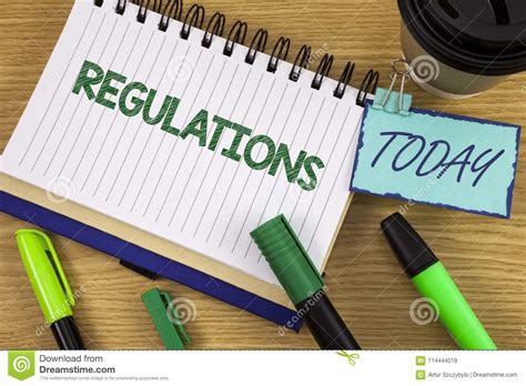 Writing Note Showing Regulations Business Photo Showcasing Rules Laws Corporate Standards