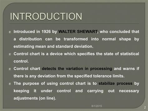 Control Chart For Variables Pptx