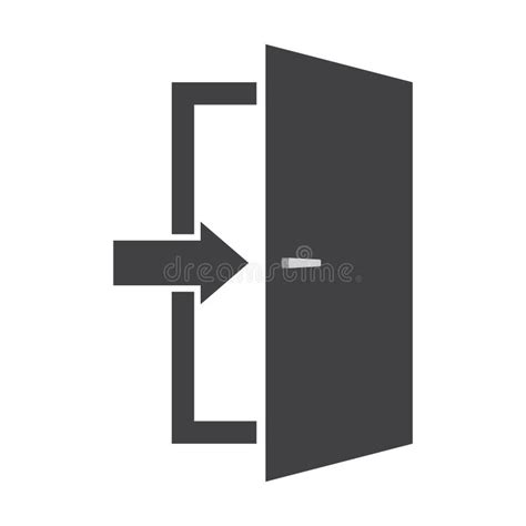 Door Icon Emergency Exit Sign Stock Vector Illustration Of Icon Symbol 115255454