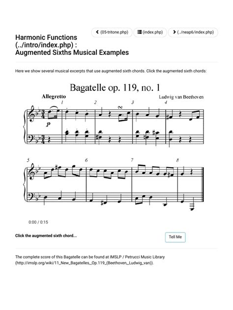 Harmonic Functions Augmented Sixths Musical Examples Pdf