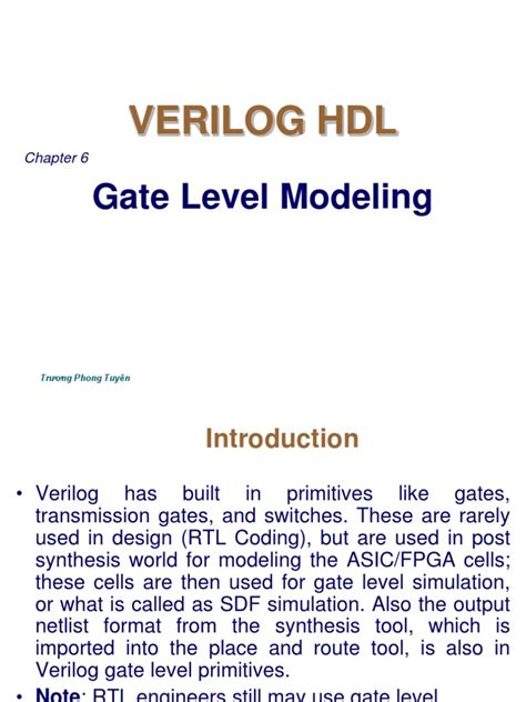 Chapter 6 Gate Level Modeling Pdf Logic Gate Cmos