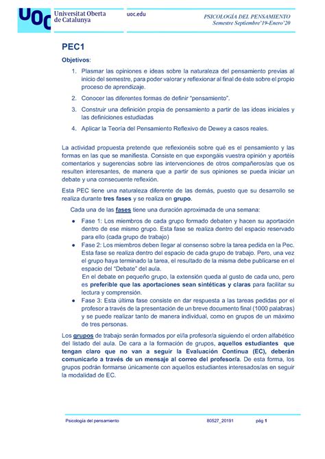 80527 Pec1 2019 1 Enunciado De La Primera Pec Warning Tt Undefined Function 32 Semestre