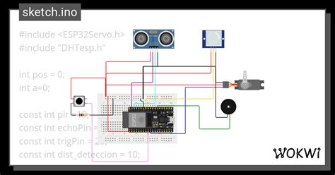 Ultrasonic Sensor And Servo Copy 9 Wokwi Esp32 Stm32 Arduino Simulator