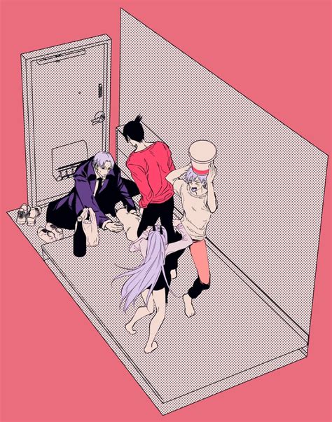 Power Denji Hayakawa Aki Meowy And Kishibe Chainsaw Man Drawn By