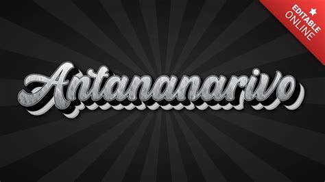 Antananarivo Текстовый эффект луны Генератор текстовых эффектов